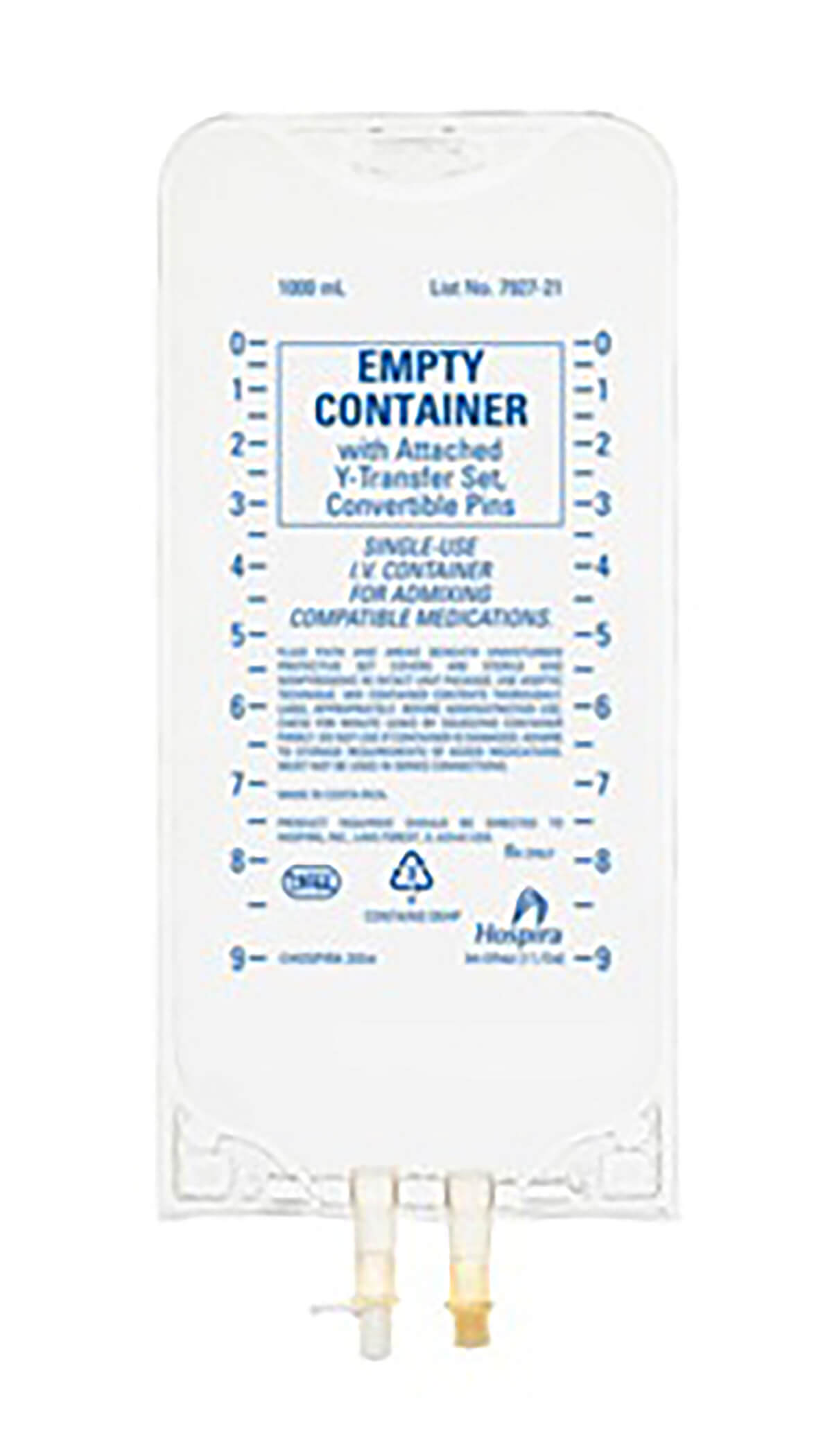 Iv Bag Empty 1000Ml Y-Transfer Sterile | DiNovo