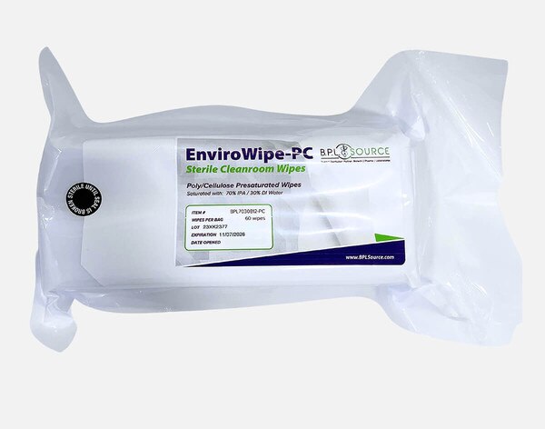 B.P.L. Source Enviro-Wipe PC, Pre-Sat 70% IPA Blend Wipes, 8 x 12" | DiNovo