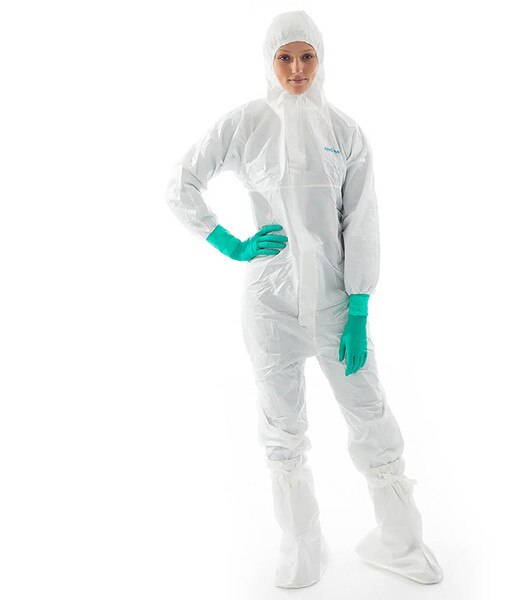 Ansell BioClean-D, CleanTough Poly Coverall With Hood, 2XL | DiNovo