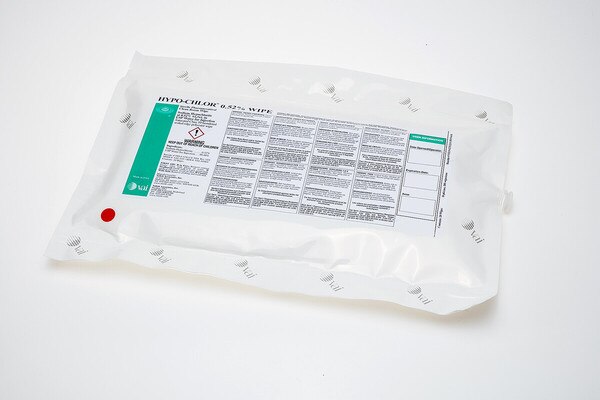 Veltek HYPO-CHLOR 0.52%, Pre-Sat Sodium Hypochlorite Poly Wipes, 12x12 ...