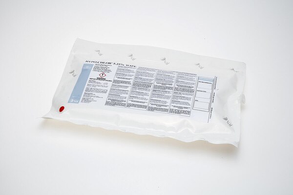 Veltek HYPO-CHLOR 5.25%, Pre-Sat Sodium Hypochlorite Poly Wipes, 12x12 ...